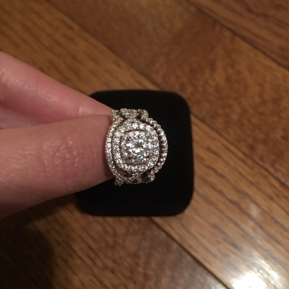 Jewelry | 3pcs Real 925 Silver Engagement Wedding Rings Set | Poshmark